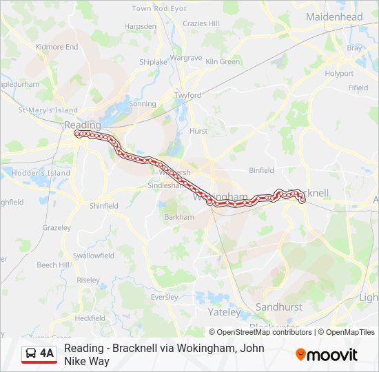 4a Route: Schedules, Stops & Maps - Reading Town Centre (Updated)
