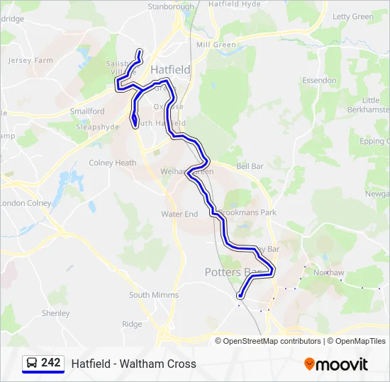 242 Route: Schedules, Stops & Maps - Hatfield Business Park (Updated)