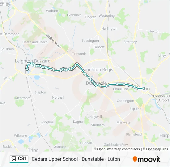 CS1 Route: Schedules, Stops & Maps - Luton Town Centre (Updated)