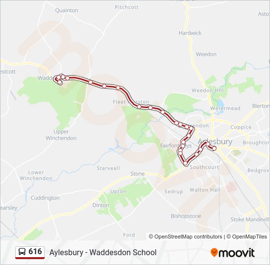 616 Route: Schedules, Stops & Maps - Aylesbury (Updated)