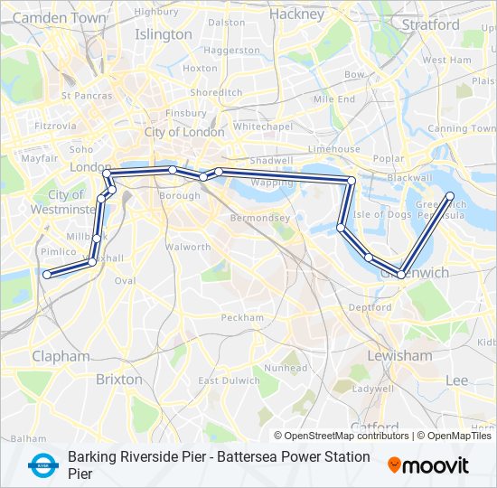 rb1 Route: Schedules, Stops & Maps - Battersea Power Station Pier‎→ ...