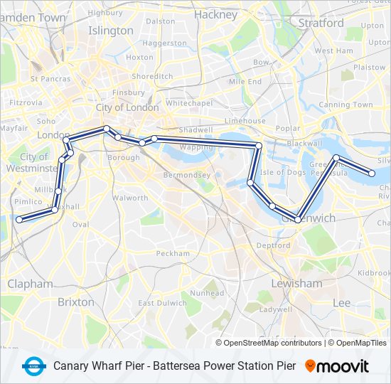 rb1 Route: Schedules, Stops & Maps - Battersea Power Station Pier‎→ ...