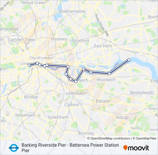 rb1 Route: Schedules, Stops & Maps - Barking Riverside Pier‎→Embankment ...