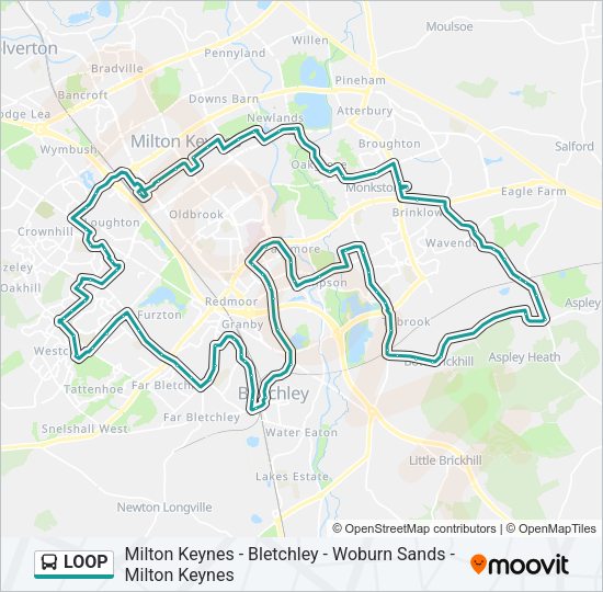 loop Route: Schedules, Stops & Maps - Central Milton Keynes (Updated)