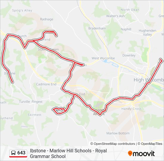 643 Route: Schedules, Stops & Maps - Ibstone (Updated)