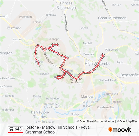 643 Route: Schedules, Stops & Maps - Ibstone (Updated)