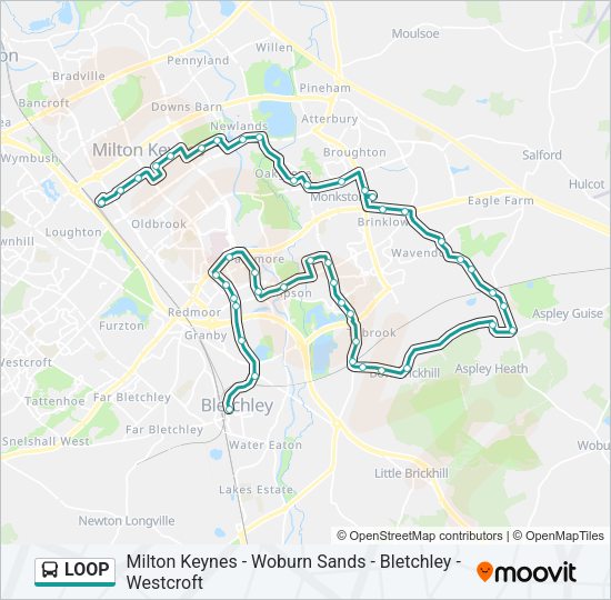 loop Route: Schedules, Stops & Maps - Bletchley (Updated)