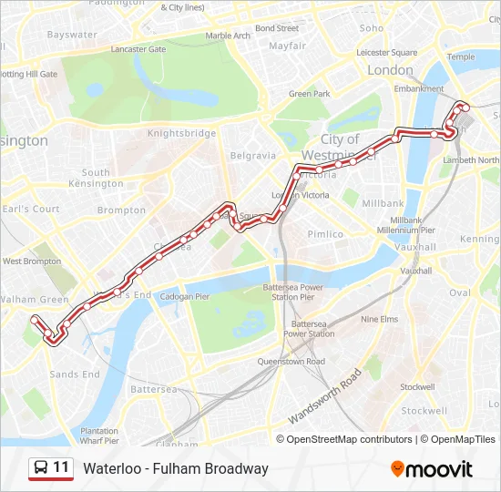 11 Route: Schedules, Stops & Maps - Fulham Broadway (Updated)