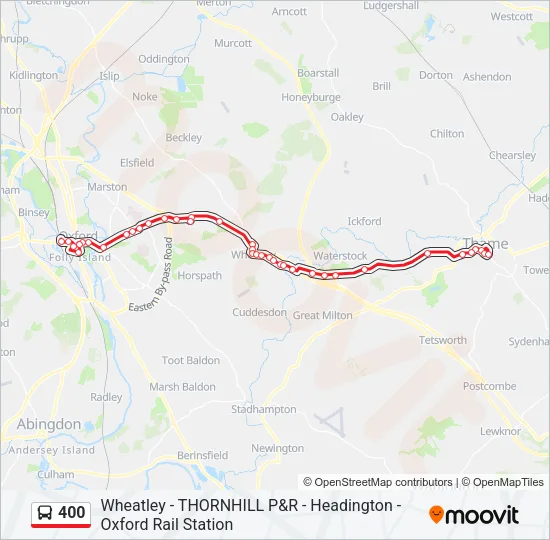 400 Route: Schedules, Stops & Maps - Thame (Updated)