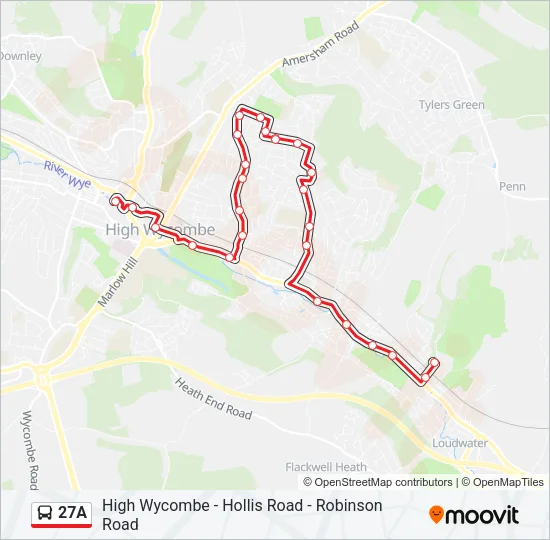 27A Route: Schedules, Stops & Maps - High Wycombe (Updated)