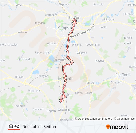 42 Route: Schedules, Stops & Maps - Flitwick (Updated)