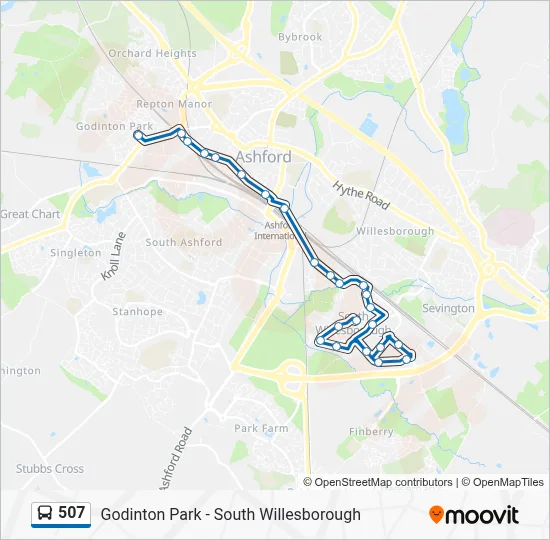 507 Route: Schedules, Stops & Maps - Godinton Park (Updated)