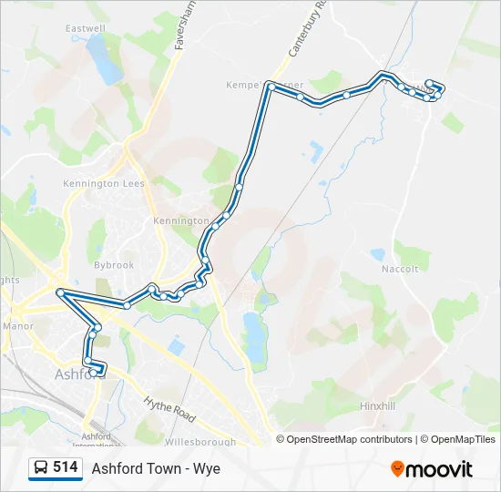 514 Route: Schedules, Stops & Maps - Ashford (Updated)