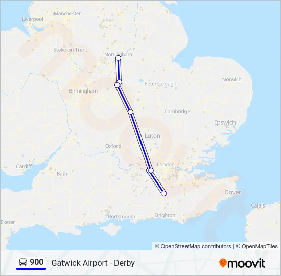 900 Route: Schedules, Stops & Maps - Nottingham (Updated)