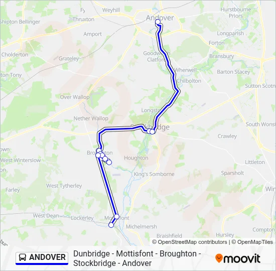 ANDOVER Route: Schedules, Stops & Maps - Dunbridge (Updated)
