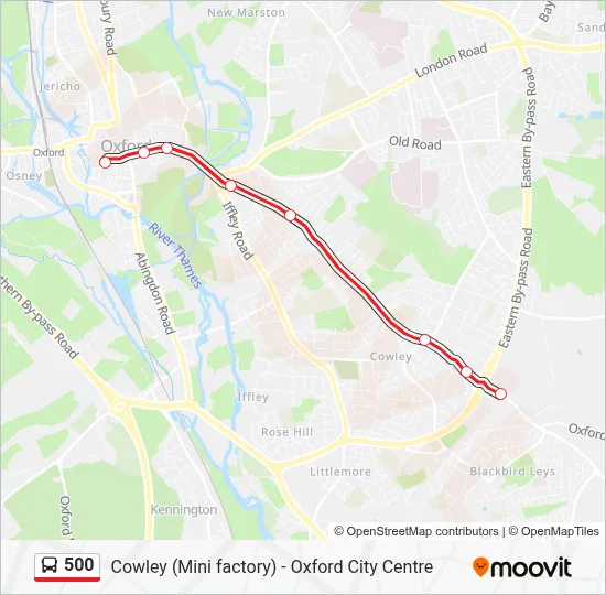 500 Route: Schedules, Stops & Maps - Cowley (Updated)