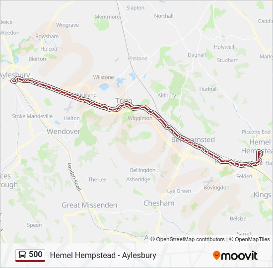 500 Route: Schedules, Stops & Maps - Hemel Hempstead (Updated)