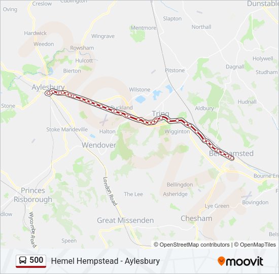 500 Route: Schedules, Stops & Maps - Berkhamsted (Updated)