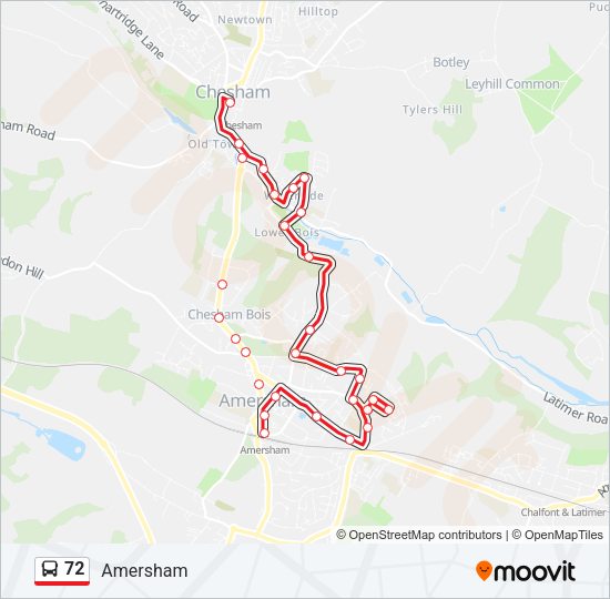 72 Route: Schedules, Stops & Maps - Amersham (Updated)