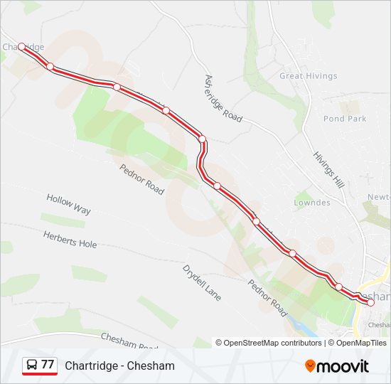 77 Route: Schedules, Stops & Maps - Chartridge (Updated)