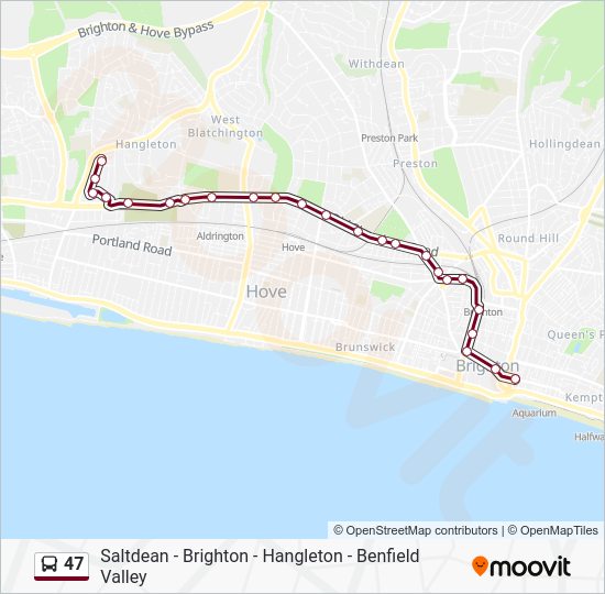 47 Route: Schedules, Stops & Maps - Brighton (Updated)