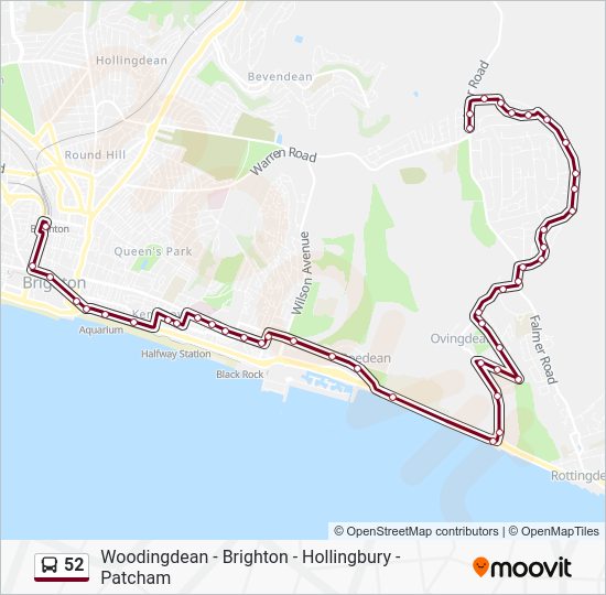 52 Route: Schedules, Stops & Maps - Brighton (Updated)