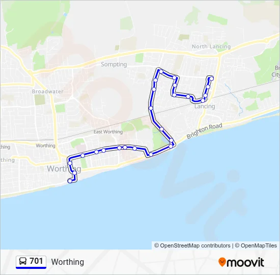 701 Route: Schedules, Stops & Maps - Worthing (Updated)