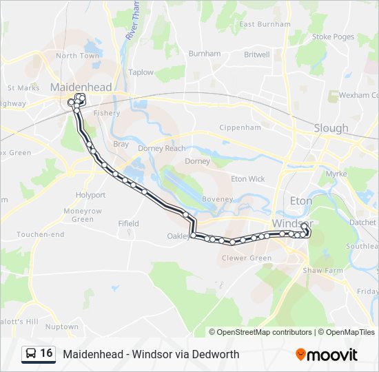 16 Route: Schedules, Stops & Maps - (Updated)