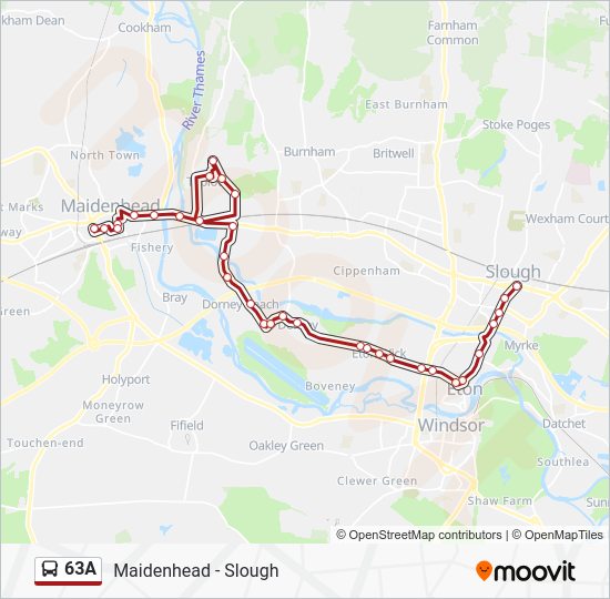 63a Route: Schedules, Stops & Maps - Slough Town Centre (Updated)