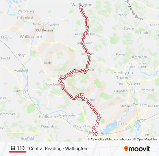 113 Route: Schedules, Stops & Maps - Watlington (Updated)