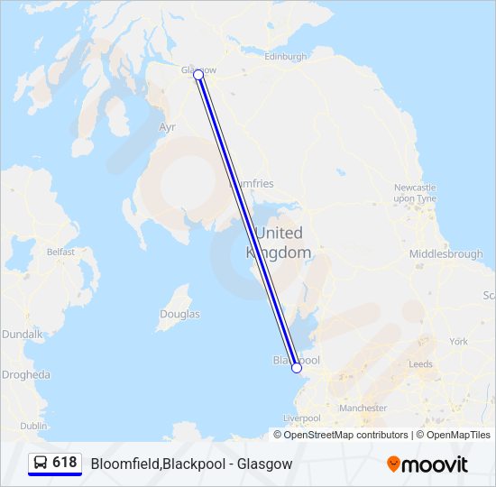 618 Route: Schedules, Stops & Maps - Glasgow (Updated)