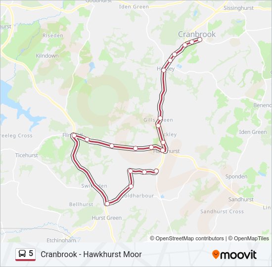 5 Route: Schedules, Stops & Maps - Cranbrook (Updated)