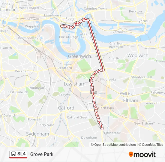 SL4 Route: Schedules, Stops & Maps - Grove Park (Updated)