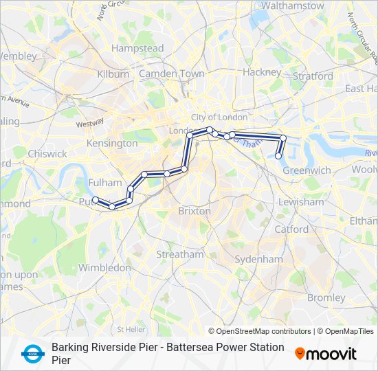 RB6 Route: Schedules, Stops & Maps - Putney Pier‎→Greenland Surrey ...