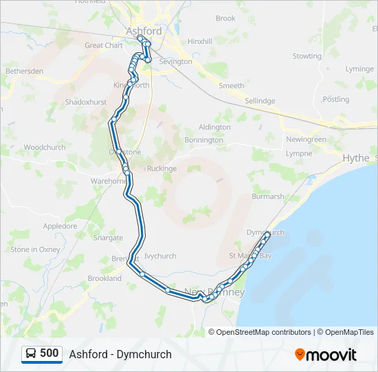 500 Route: Schedules, Stops & Maps - Ashford (Updated)