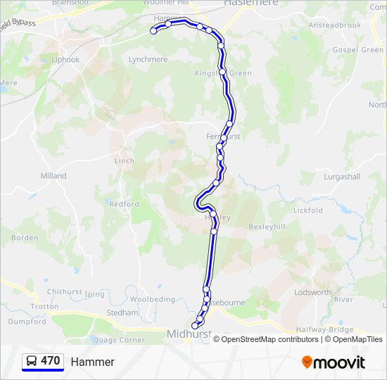 470 Route: Schedules, Stops & Maps - Hammer (Updated)