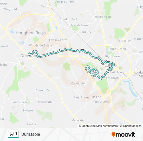 1 Route: Schedules, Stops & Maps - Dunstable (Updated)
