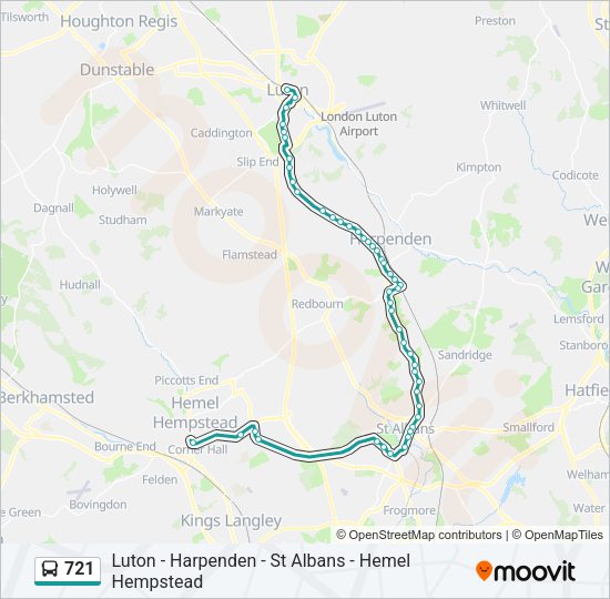 721 Route: Schedules, Stops & Maps - Hemel Hempstead (Updated)