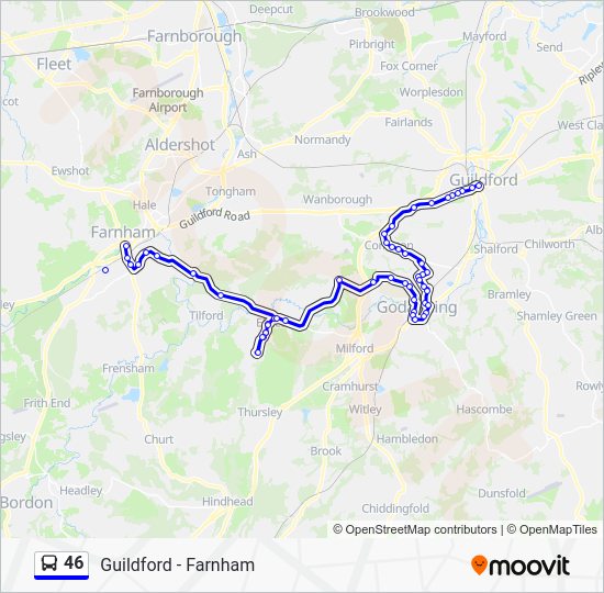 46 Route: Schedules, Stops & Maps - Guildford (Updated)