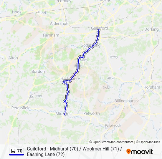 70 Route: Schedules, Stops & Maps - Midhurst (Updated)