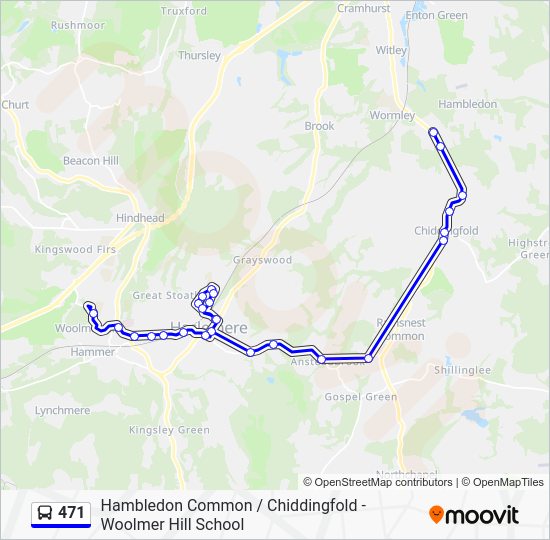 471 Route: Schedules, Stops & Maps - Woolmer Hill (Updated)