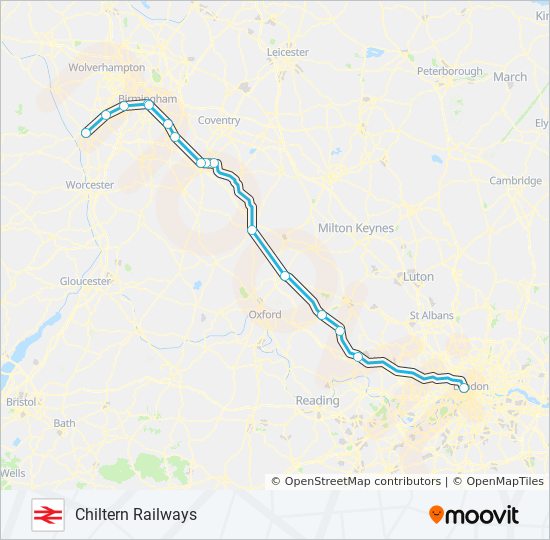 chiltern railways Route: Schedules, Stops & Maps - Kidderminster (Updated)