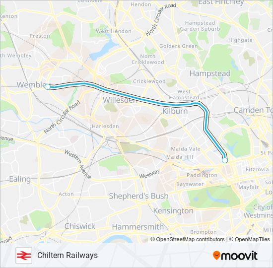 chiltern railways Route: Schedules, Stops & Maps - Wembley Stadium ...