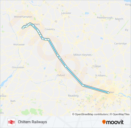 chiltern railways Route: Schedules, Stops & Maps - Stourbridge Junction ...