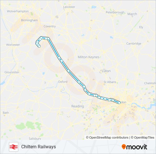 chiltern railways Route: Schedules, Stops & Maps - Stratford-Upon-Avon ...