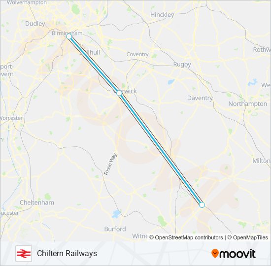 chiltern railways Route: Schedules, Stops & Maps - Bicester North (Updated)