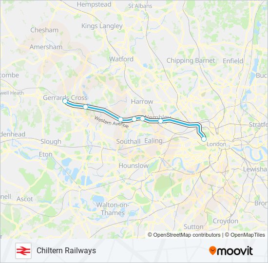 chiltern railways Route: Schedules, Stops & Maps - Gerrards Cross (Updated)