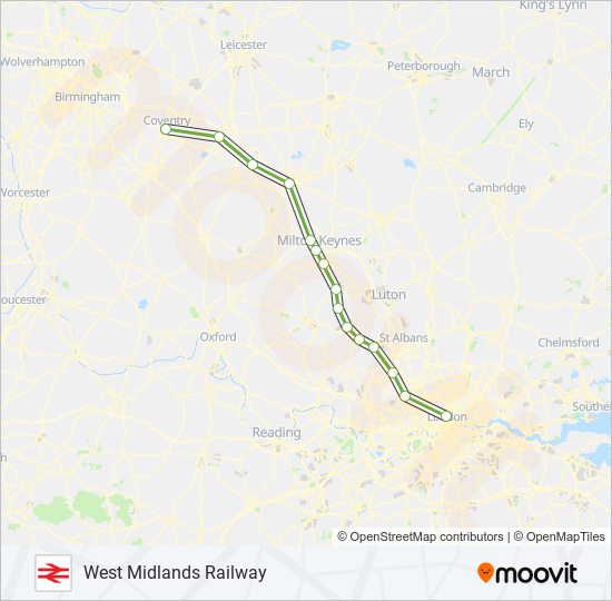 west midlands railway Route: Schedules, Stops & Maps - Coventry (Updated)