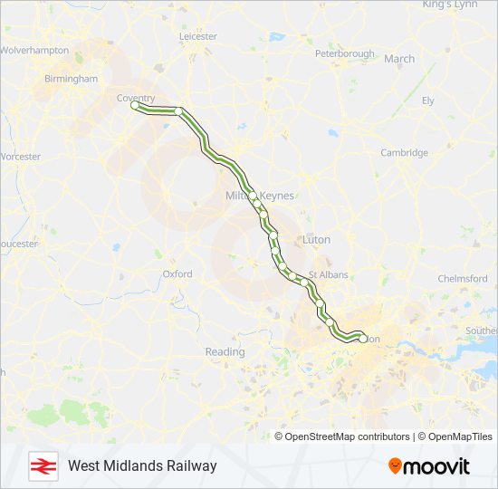 west midlands railway Route: Schedules, Stops & Maps - Coventry (Updated)