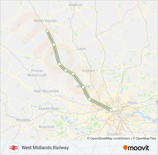 west midlands railway Route: Schedules, Stops & Maps - Bletchley (Updated)